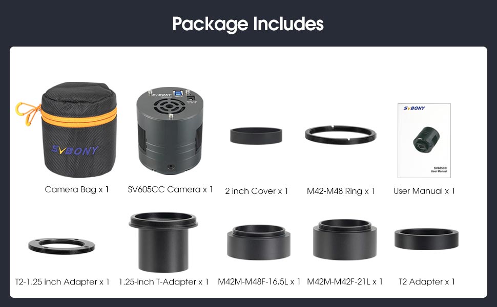 Svbony SV605CC Color Cooled USB3.0 Camera for Deep Sky Astrophotography ...