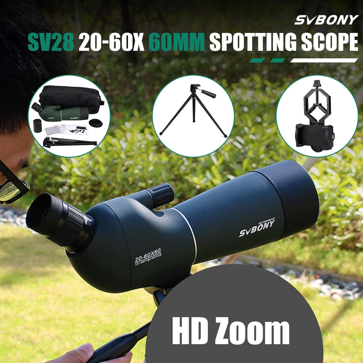 SV28 25-75x70mm Spotting Scope with Tripod - SVBONY – SVBony.fr